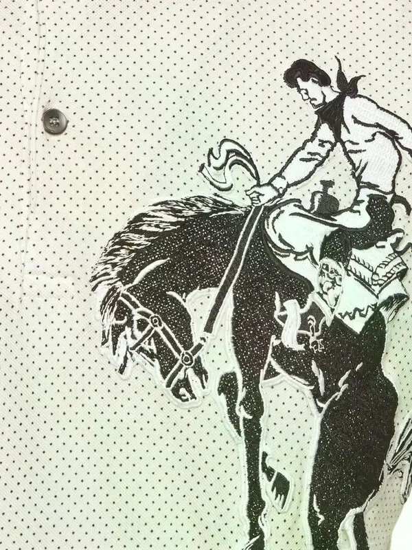 Dolce & Gabbana Cowboy Appliqué Piqué Polo T-shirt