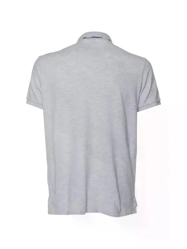 Polo Ralph Lauren Embroidered-logo Piqué-knit Polo Shirt - Grey
