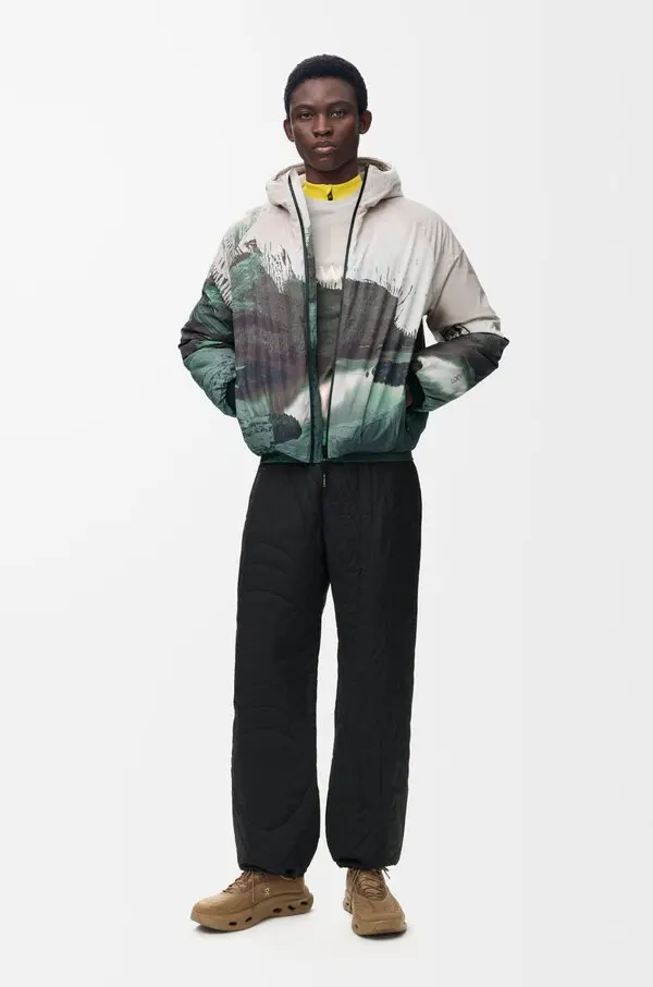 Loewe Puffer Jacket In Technical Shell - Multicolor