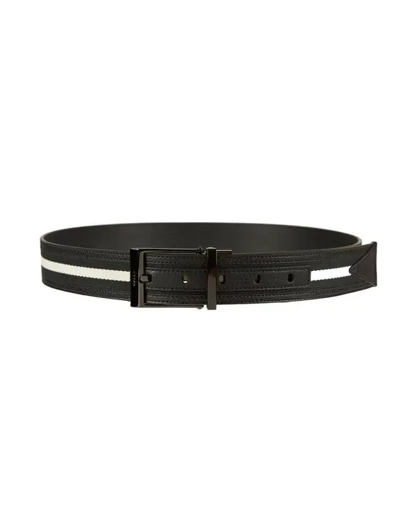 Bally Belt Size Leather, Textile Fibers