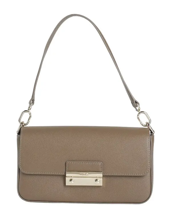 Furla Handbag Taupe Leather
