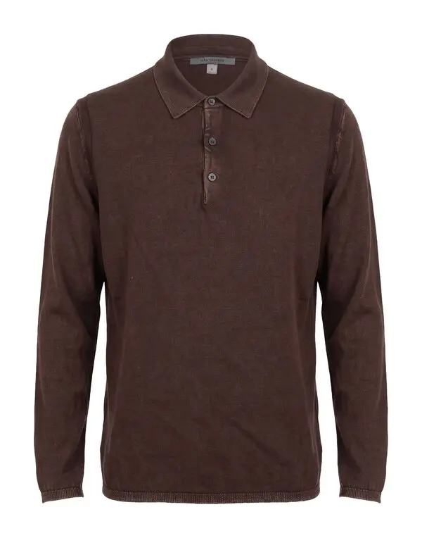 John Varvatos Polo Shirt Chocolate Size Cotton