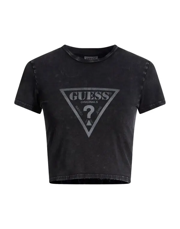 Guess T-shirt Charcoal Size Cotton, Elastane