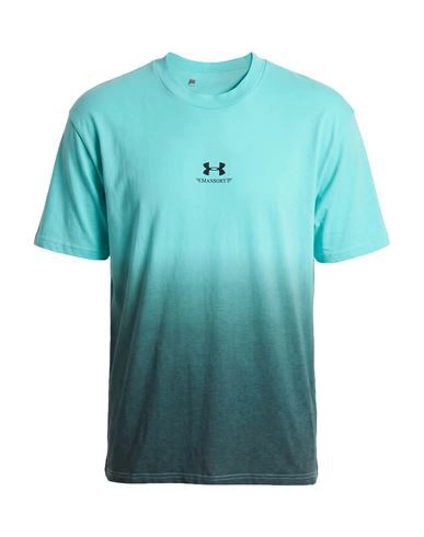 Under Armour T-shirt Turquoise Size Cotton, Polyester