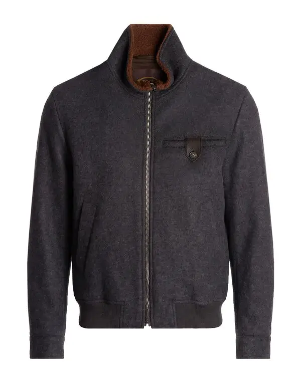 TOD'S Jacket Charcoal Size Virgin Wool, Polyamide