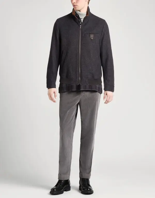TOD'S Jacket Charcoal Size Virgin Wool, Polyamide