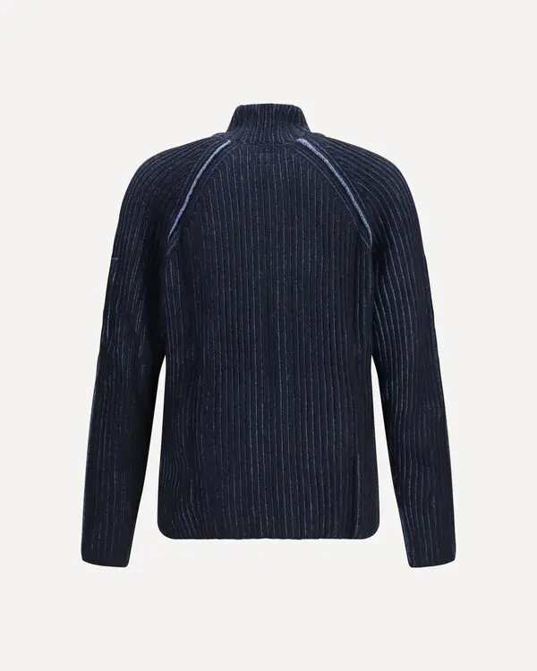 C.P. COMPANY C. P. Copany Ribbed Wool-blend Cardigan Ale