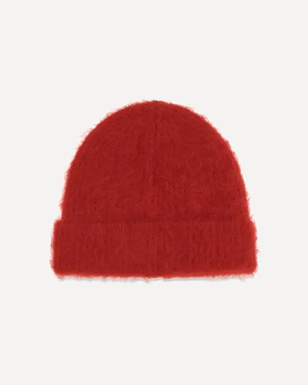 Séfr Fuzzy Alpaca-blend Beanie - Red