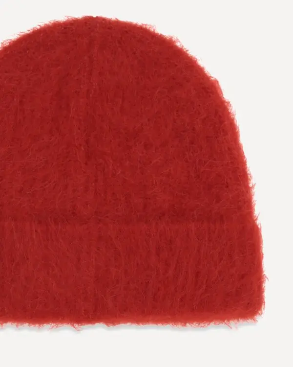 Séfr Fuzzy Alpaca-blend Beanie - Red