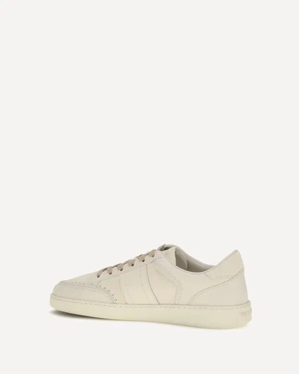 FERRAGAMO Leather Sneakers With Logo