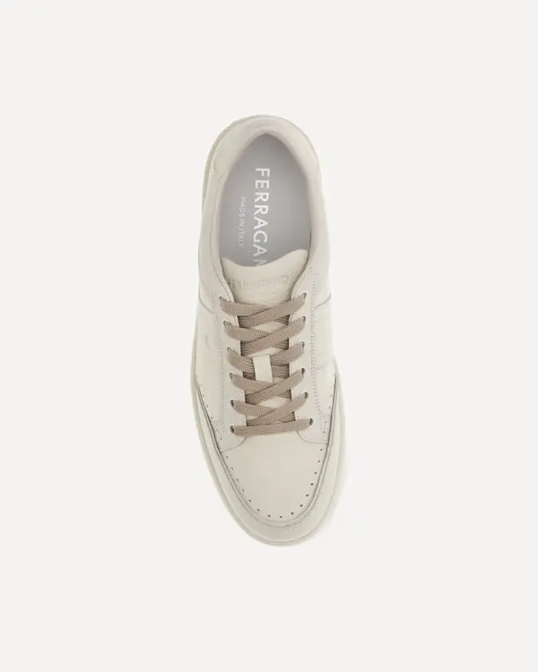 FERRAGAMO Leather Sneakers With Logo
