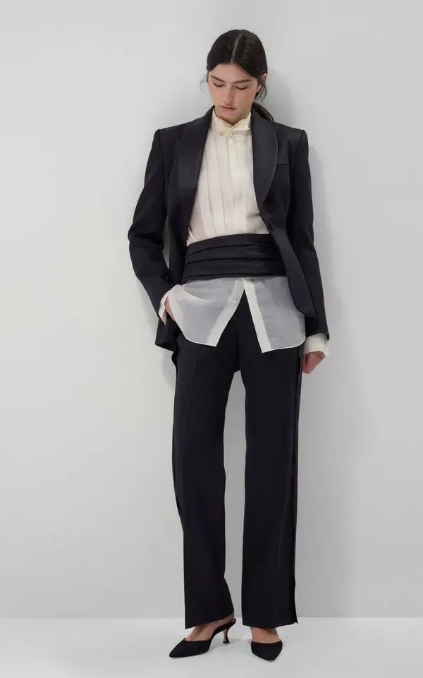 LEIN Harris Wool-blend Tuxedo Shirt