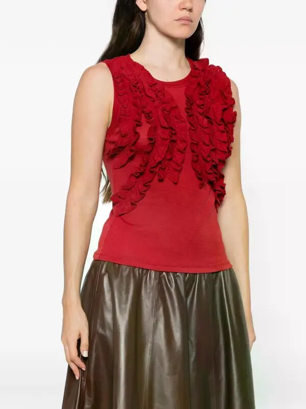 Ulla Johnson Ruffled Vesna Top - Red