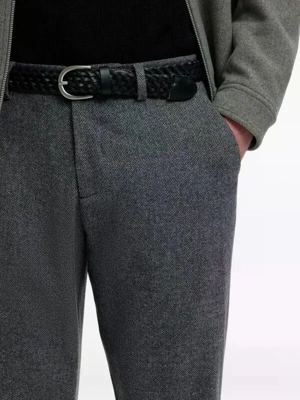 SELECTED Herringbone Tailored Trousers