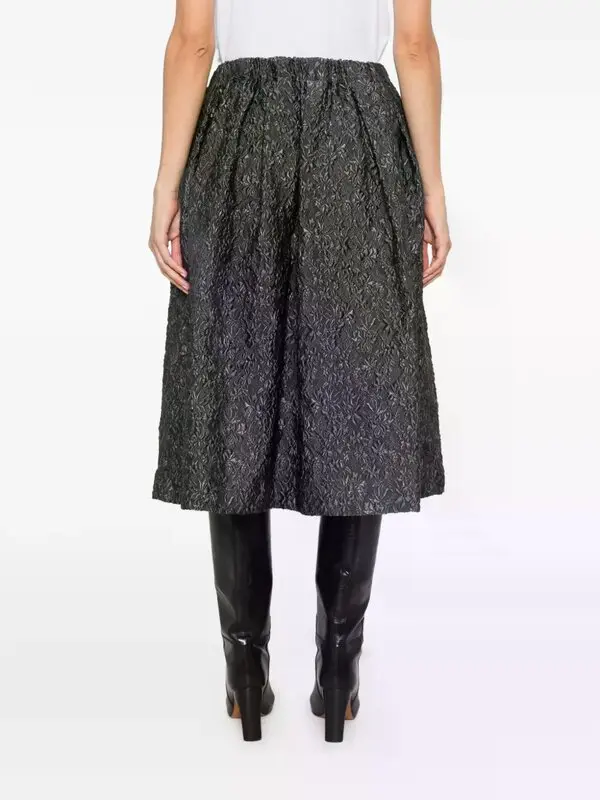 MY MYTHS Cloqué Pleated Midi Skirt