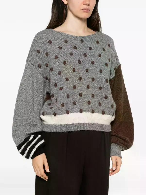 PDR PHISIQUE DU ROLE Polka-dot Colour-block Sweater