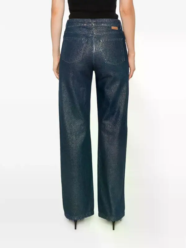 OTTOD'AME Laminated Wide-leg Jeans