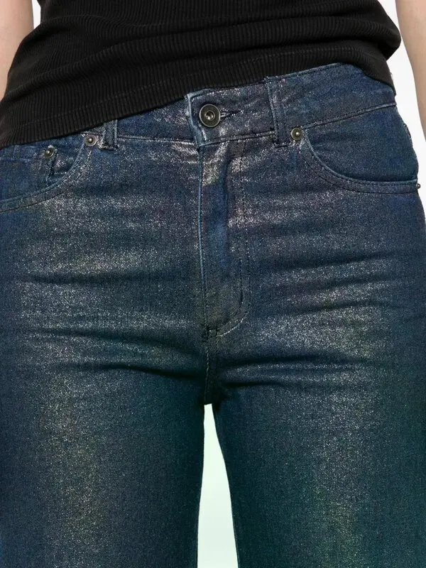 OTTOD'AME Laminated Wide-leg Jeans