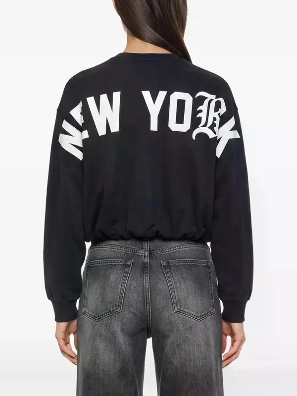 R13 New York 13 Logo-print Cropped Sweatshirt