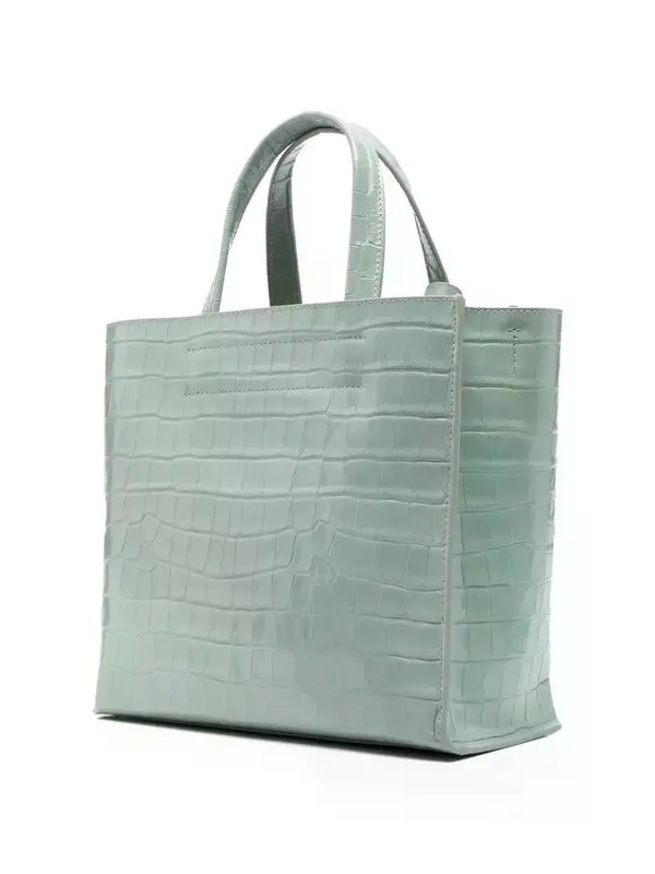 Furla Croc-effect Leather Tote Bag - Green