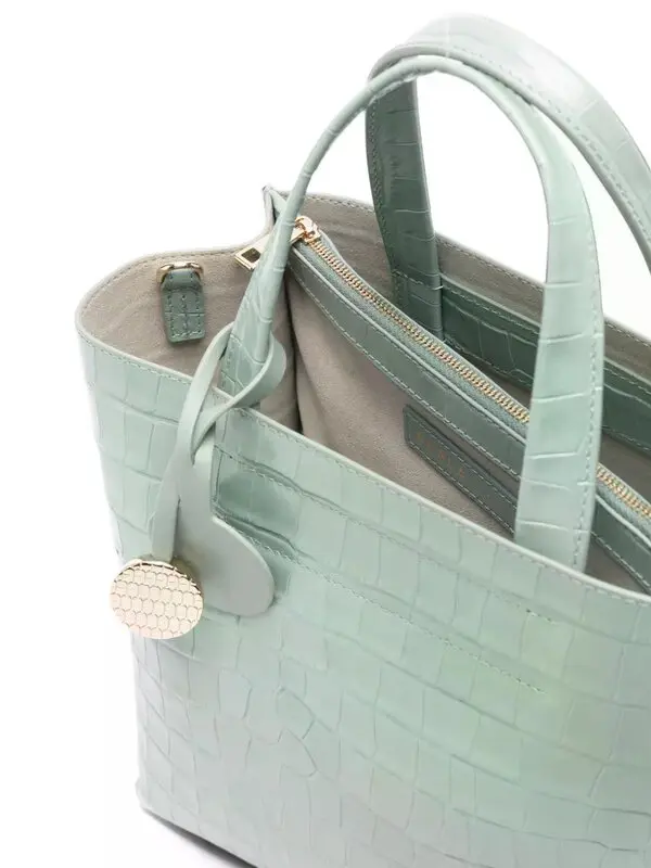 Furla Croc-effect Leather Tote Bag - Green