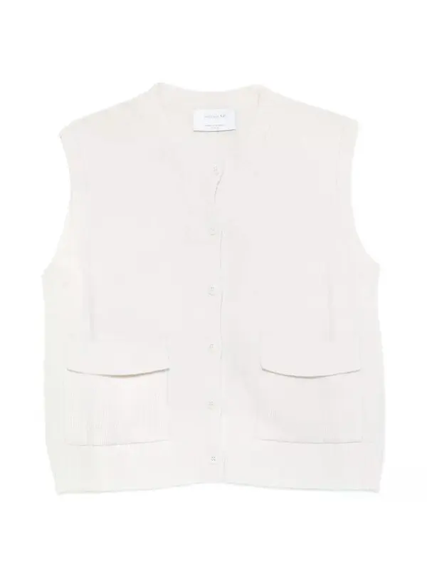 DANIELE FIESOLI Button-up Sleeveless Vest - Neutrals
