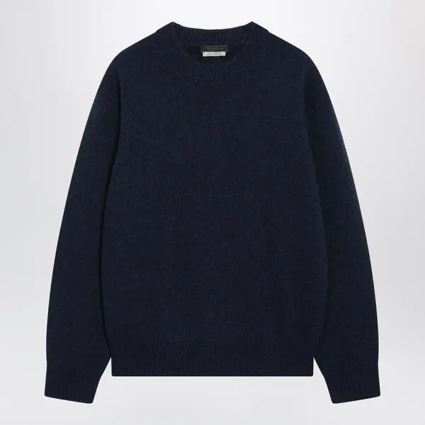 Prada Ink Crew Neck Sweater In Recycled Cashmere