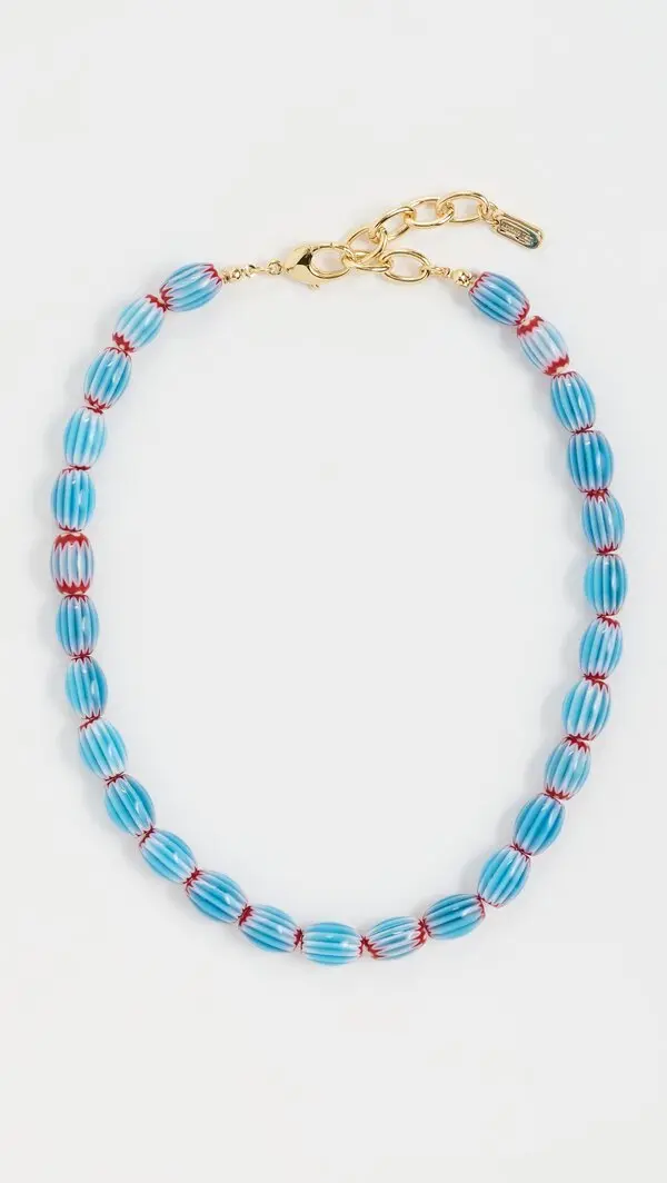 LOGAN TAY Cheveron Beaded Necklace