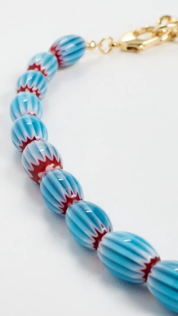 LOGAN TAY Cheveron Beaded Necklace