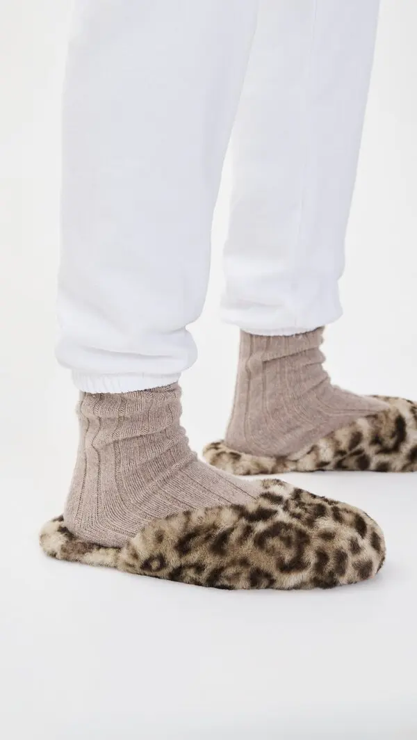Apparis Demi Leopard Mule Slippers