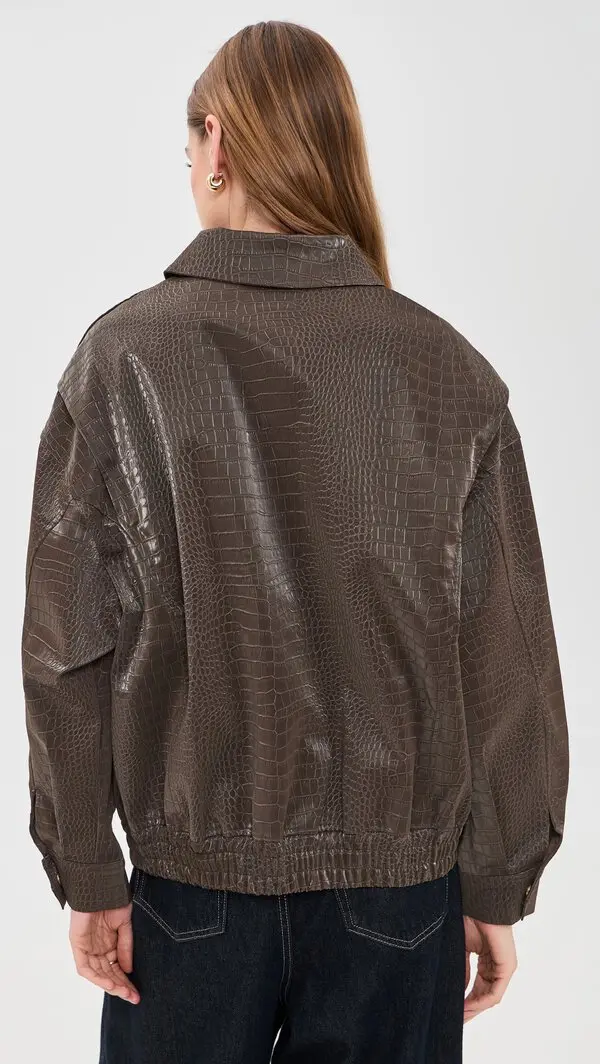 Lioness Kenny Faux Leather Bomber Jacket