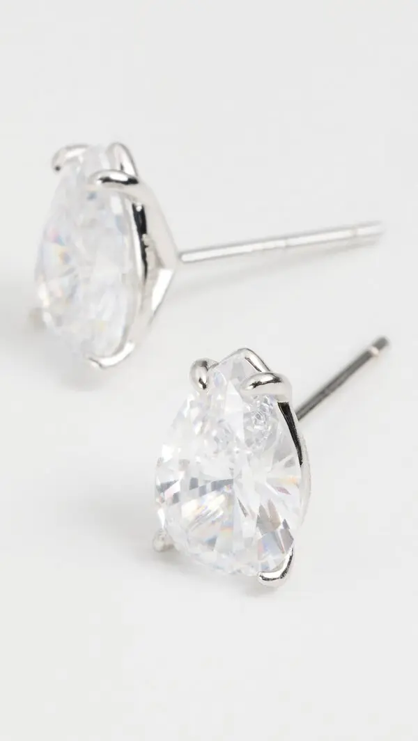 Shashi Pear Diamond Stud Earrings
