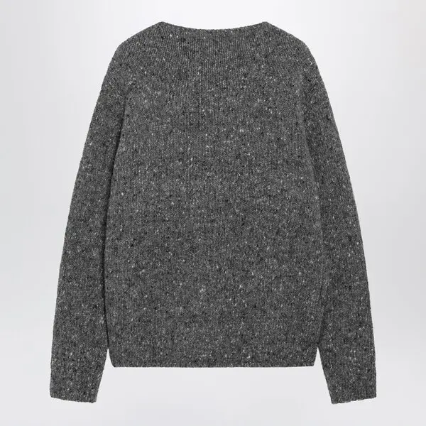 Auralee Charcoal Grey Wool Crew Neck Sweater
