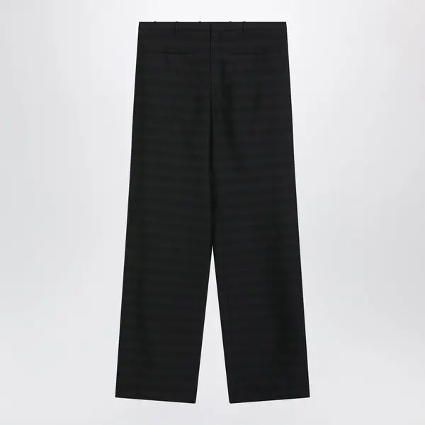 Gucci Wide And Grey Silk Trousers