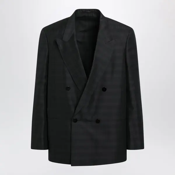 Gucci And Grey Double-breasted Silk Jacket