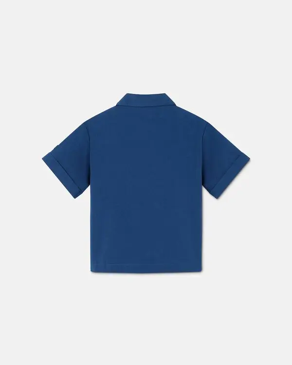 Versace ヴェルサーチ キッズ ロゴパッチ シャツ