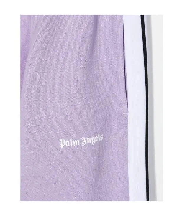 Palm Angels キッズ ロゴプリント ストレートレッグパンツ