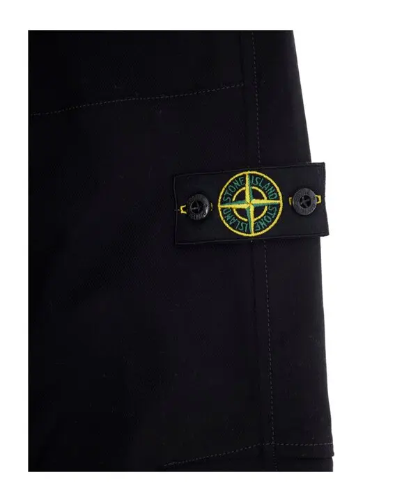Stone Island ストーンアイランド ジュニア ロゴパッチ テーパードレッグ トラウザーズ