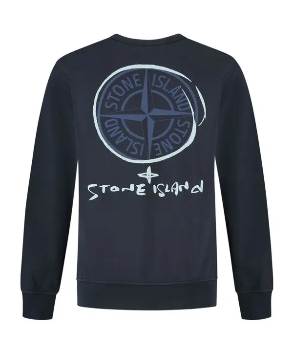 Stone Island ジュニア ロゴ プリント クルーネック スウェットシャツ