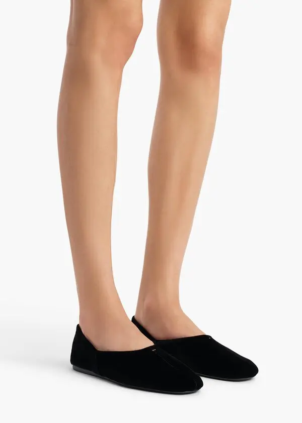 Khaite Jane Flat In Velvet