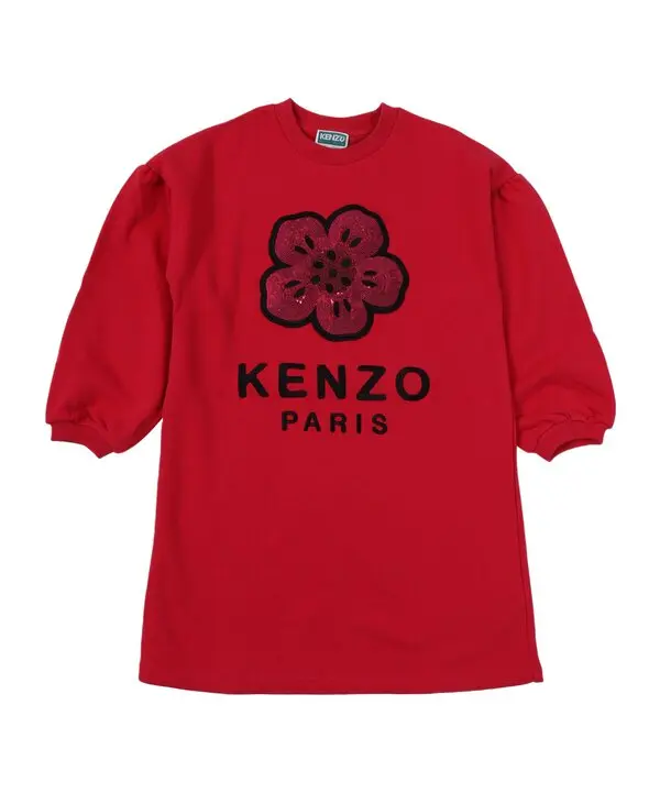 Kenzo ケンゾー キッズ ラウンドネック フラワーモチーフ ドレス