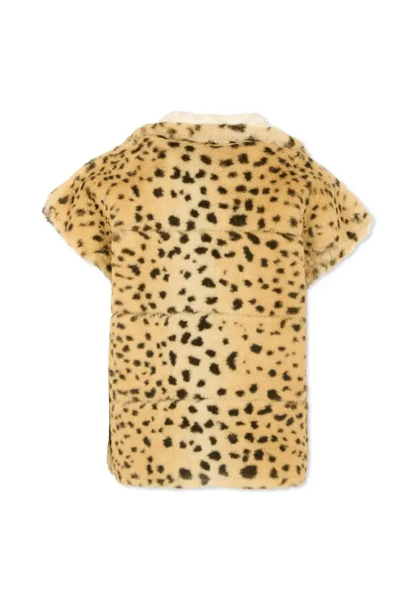 Givenchy ジバンシィ キッズ チータープリント ハイネック フェイクファー ジレ