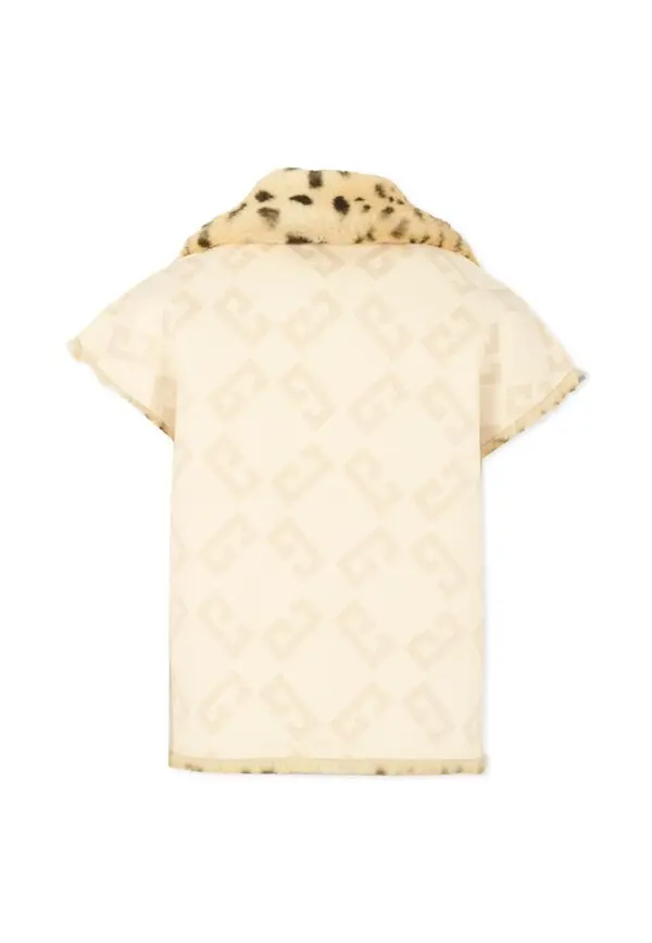 Givenchy ジバンシィ キッズ チータープリント ハイネック フェイクファー ジレ