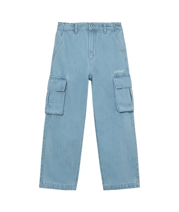 Off-White オフホワイト キッズ ダイアグ カーゴ デニムジーンズ