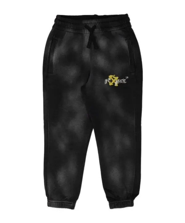Off-White オフホワイト キッズ プリント ドローストリング トラックパンツ - Grey