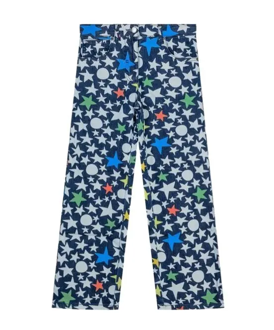 Stella McCartney ステラ マッカートニー キッズ スタープリント ストレートレッグ トラウザーズ