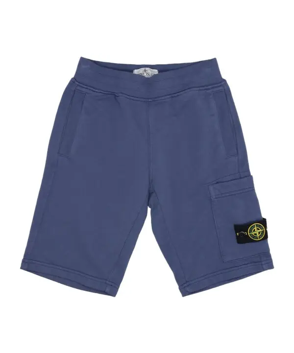 Stone Island ジュニア ロゴ パッチ ショーツ