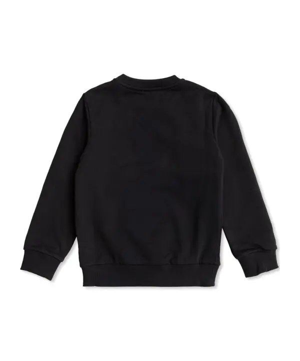 Balmain キッズ ロゴ プリント クルーネック スウェットシャツ