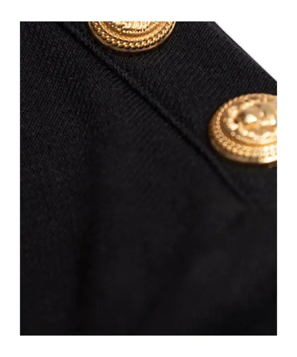 Balmain キッズ ロゴ プリント クルーネック スウェットシャツ
