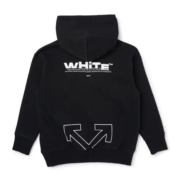 Off-White オフホワイト キッズ ロゴプリント フリース パーカー